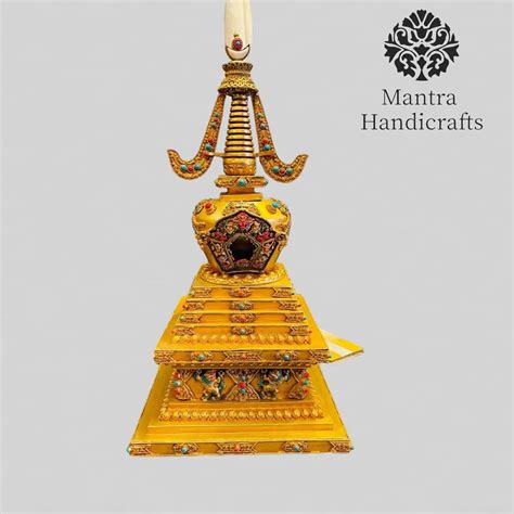 Buddhist Stupa Statue Copper Boudhanath Stupa