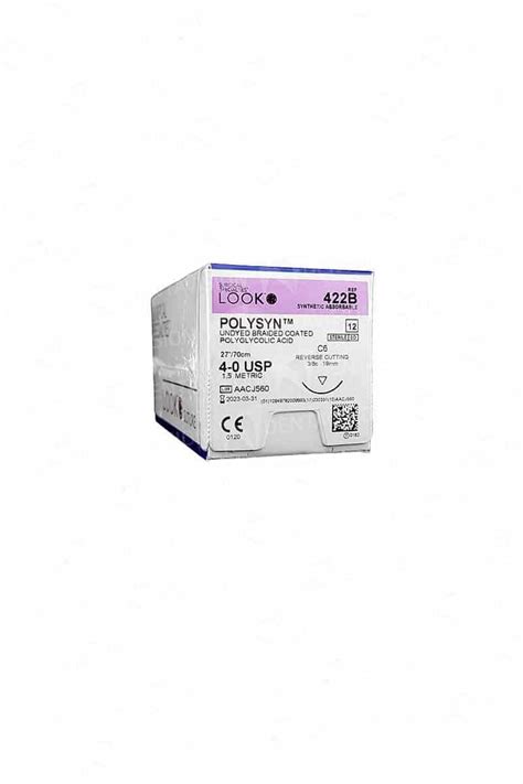 Polysyn 40 19mm Rc 70cm Rev Cut Suture 12 Dentavision