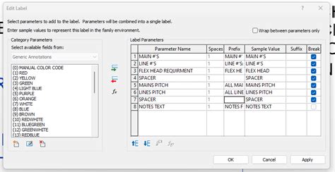 Solved Label With Spaces Between Parameters Autodesk Community