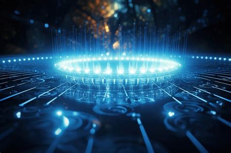 Premium Ai Image Quantum Computer Core Pulsating With Radiant Energy