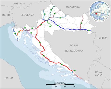 Map Map Of Highway Network In Croatia Infographictv Number One
