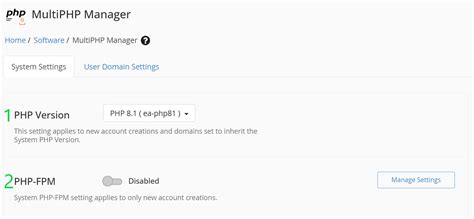 Php Selector Integration With Cpanel Cloudlinux