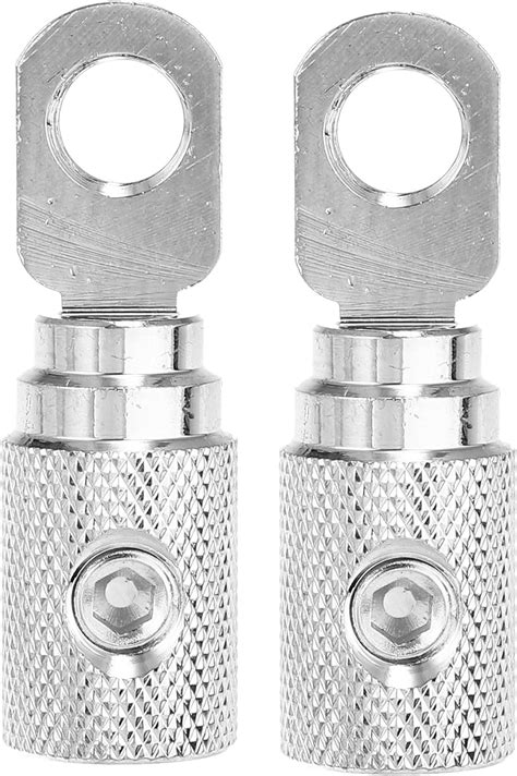 X Autohaux 2pcs Amp Input Reducer Copper 4 Gauge Car Stereo Audio Awg Pin Power