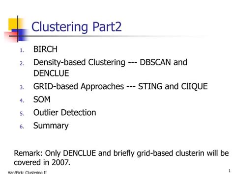 dm clustering2 ppt databases computer software and applications