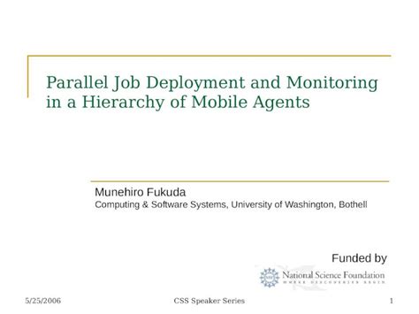 Ppt Parallel Job Deployment And Monitoring In A Hierarchy Of Mobile Agents Dokumen Tips