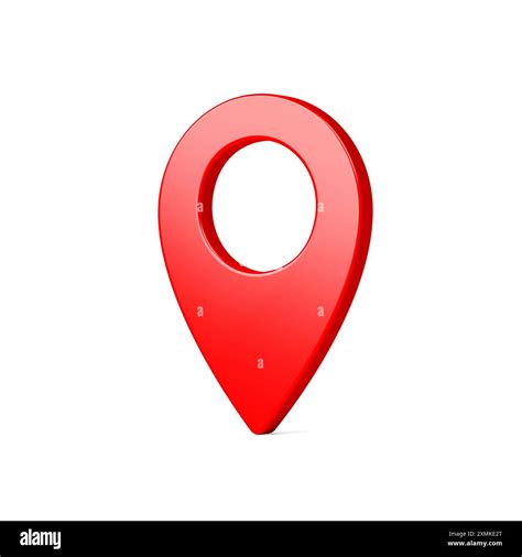 Red Map Pointer Isolated Location Pin Map Marker 3d Illustration
