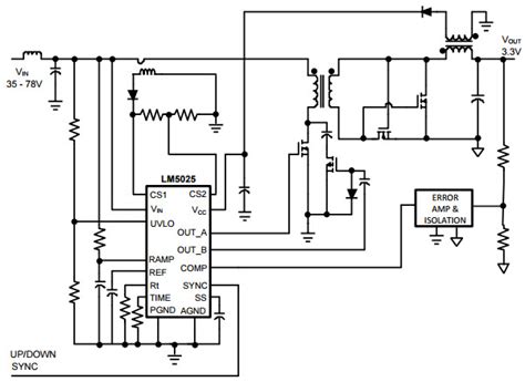 Typical Application Circuit For LM Active Clamp Voltage Mode PWM Controller Datasheets Com