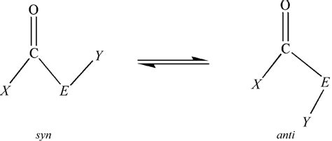 Conformational Equilibrium Around The Co—e Bond For Xcoey Molecules
