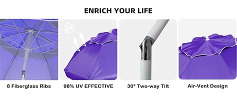 Ammsun Shade Umbrella Premium Portable Umbrella With