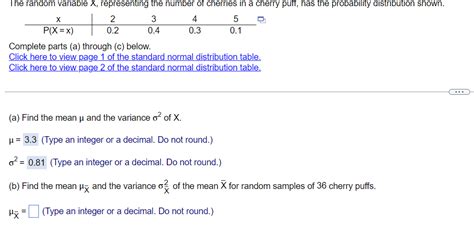 Solved The Random Variable X Representing The Number Of Chegg