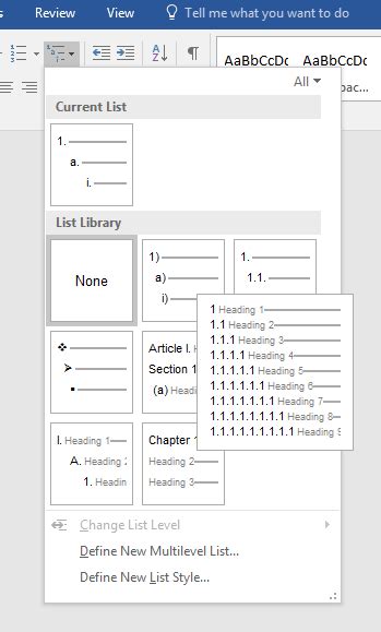 Ms Word Convert A Nested List To Document Headings Super User