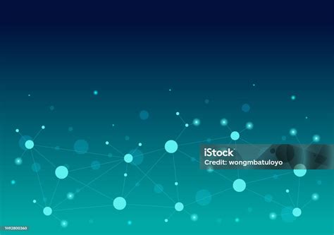 Abstract Social Network Vector Illustration With Polygonal Circles