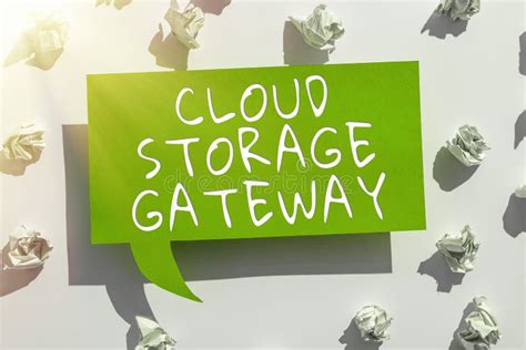 Conceptual Caption Cloud Storage Gateway Business Approach Server Which Resides At The Customer