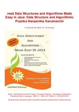 read Data Structures and Algorithms Made Easy in Java: Data Structure and Algorithmic Puzzles ...