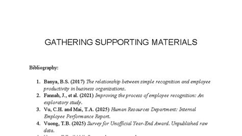 Audience Analysis And Supporting Materials For Unofficial Employee