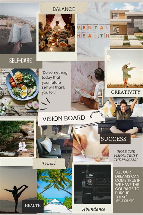 Vision Board With Quotes Vision Board Ideas2025 Motivational Vision