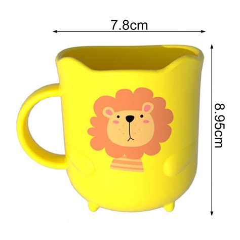 Badu Bg Полезна стабилна основа Дъга Дизайн Баня Детски карикатура Лъв Чаша за вода за уста