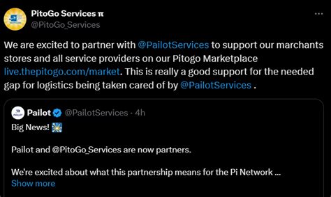 pailot and pitogo team up to improve pi network logistics