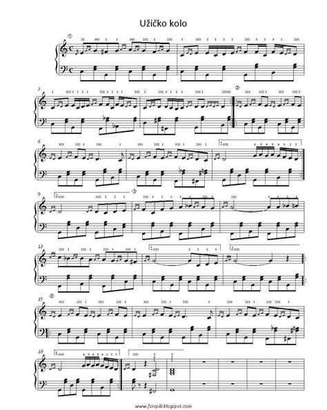 Note Domace I Strane Uzicko Kolo Akordi Note