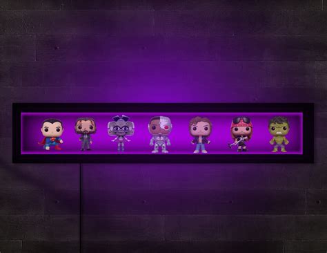 led display shelf shelf with led wood shelf for wall rustic etsy