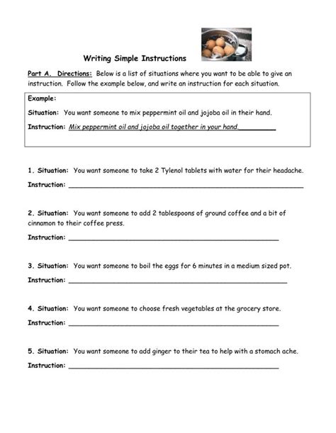 practice writing imperative instructions for health
