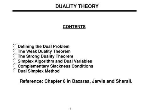 Ppt Duality Theory Powerpoint Presentation Free Download Id9471038