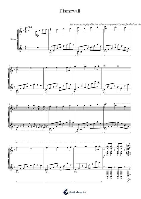 Flamewall Sheet Music By Camellia Arrsysham