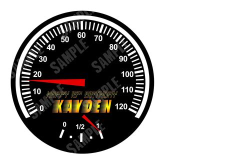 Custom Speedometer Edible Cake Cupcake Or Oreo Cookie Toppers