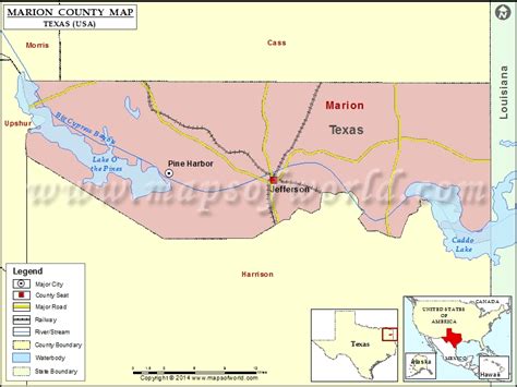 Marion County Map Map Of Marion County Texas