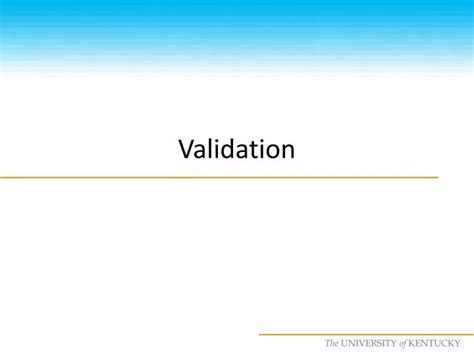 PPT Validation PowerPoint Presentation Free Download ID 6131884