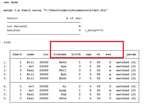 Cách ghép nối file dữ liệu Stata bằng lệnh merge và append Phân Tích Stata