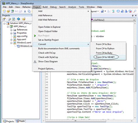 Wpf Criando Um Menu Em Tempo De Execução