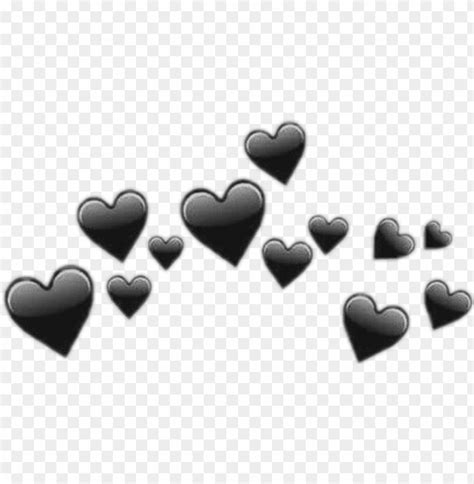Black Emoji Heart Background Drawing