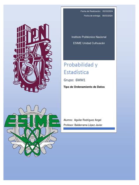 Tipo De Ordenamiento De Datos Pdf Matemáticas Aplicadas Ciencias De La Computación