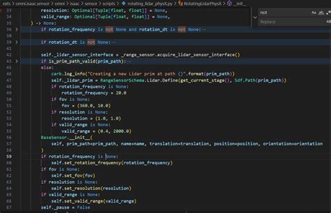 BUG RotatingLidarPhysX Class In Omni Isaac Sensor Does Not Accept User Input Params Isaac
