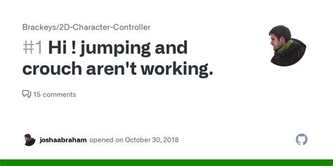 Hi Jumping And Crouch Aren T Working Issue Brackeys D Character Controller GitHub