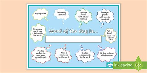 Word Of The Day Display Poster