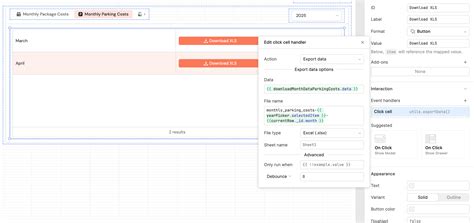 How To Pass The Clicked Month As Variable To The Query 💬 App
