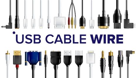 Premium Vector Usb Cable Wire Set