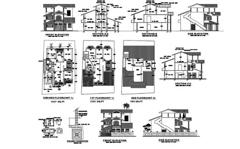 Gothic Structure House Exterior Elevation In Dwg Autocad File Artofit