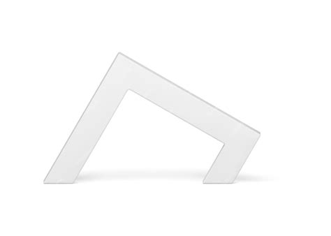 Premium Vector Angular Abstract Wide Arch Expo Presentation White Decorative 3d Element