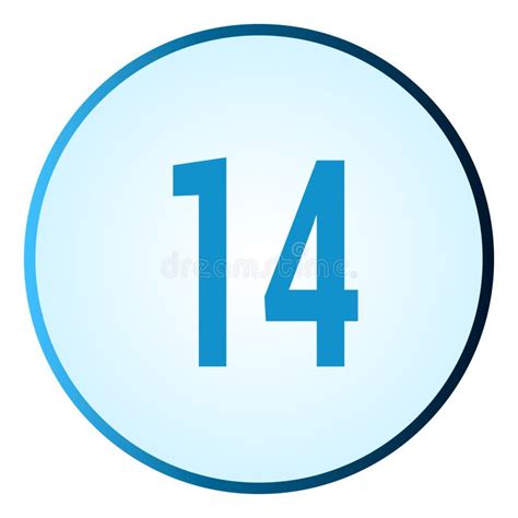Number 14 Blue