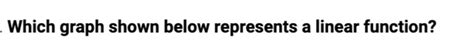 Solved Which Graph Shown Below Represents A Linear Function Tutorbin