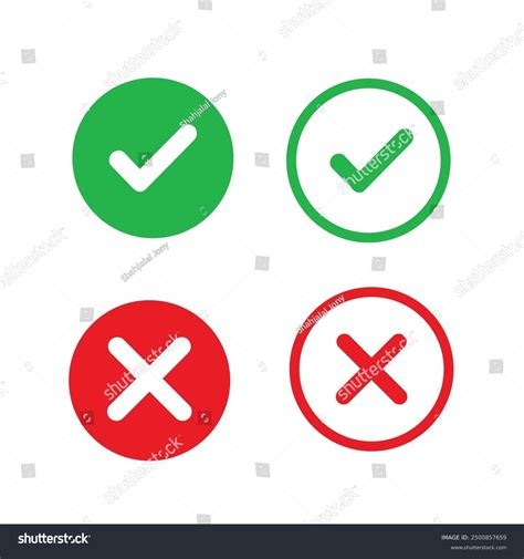 Check Mark Cross Icon Stock Vector Royalty Free 2500857659 Shutterstock
