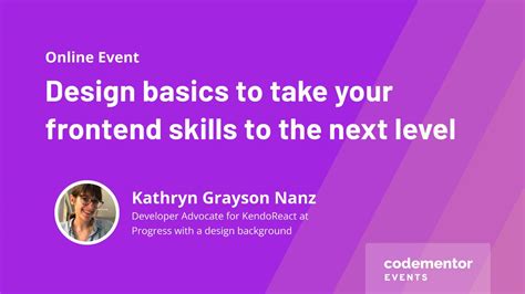 Video Recording For Design Basics To Take Your Frontend Skills To The