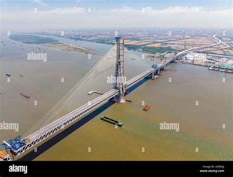 Taizhou China May 29 2024 Aerial Photo Shows The Construction