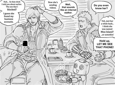 Dante Nero And Servbot Mega Man And 3 More Drawn By Bbbaalbuddy