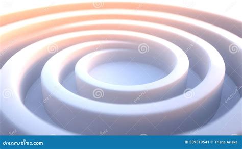 A Series Of Smooth Concentric Circular Shapes Creating A Minimalist Design Stock Illustration