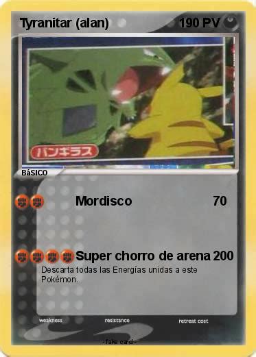 Pokémon Tyranitar Alan Mordisco Mi Carta Pokémon