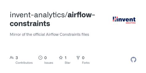Github Invent Analyticsairflow Constraints Mirror Of The Official